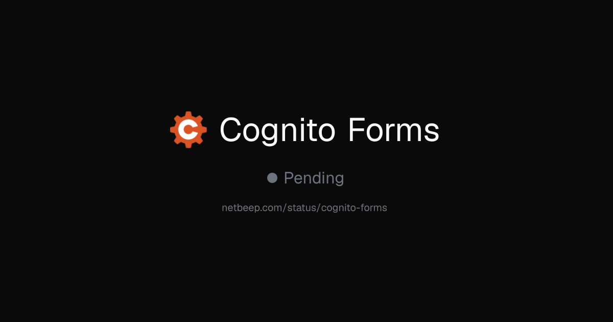 Is Cognito Forms Down? Cognito Forms Status & Outages - netbeep
