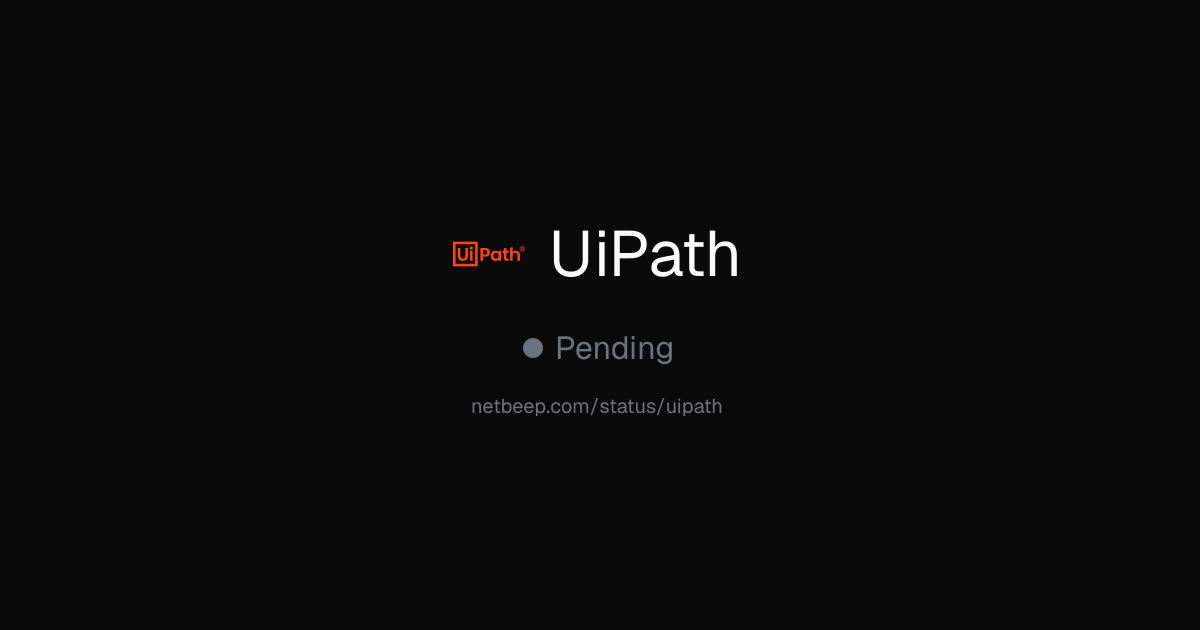 Is UiPath Down? UiPath Status & Outages - netbeep